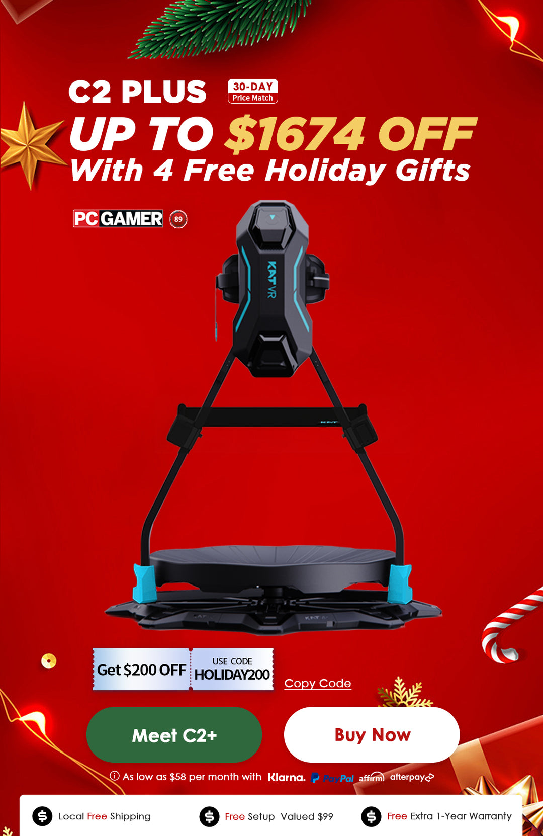 KAT Walk C 2 - Second-Generation Personal VR Treadmill – KATVR