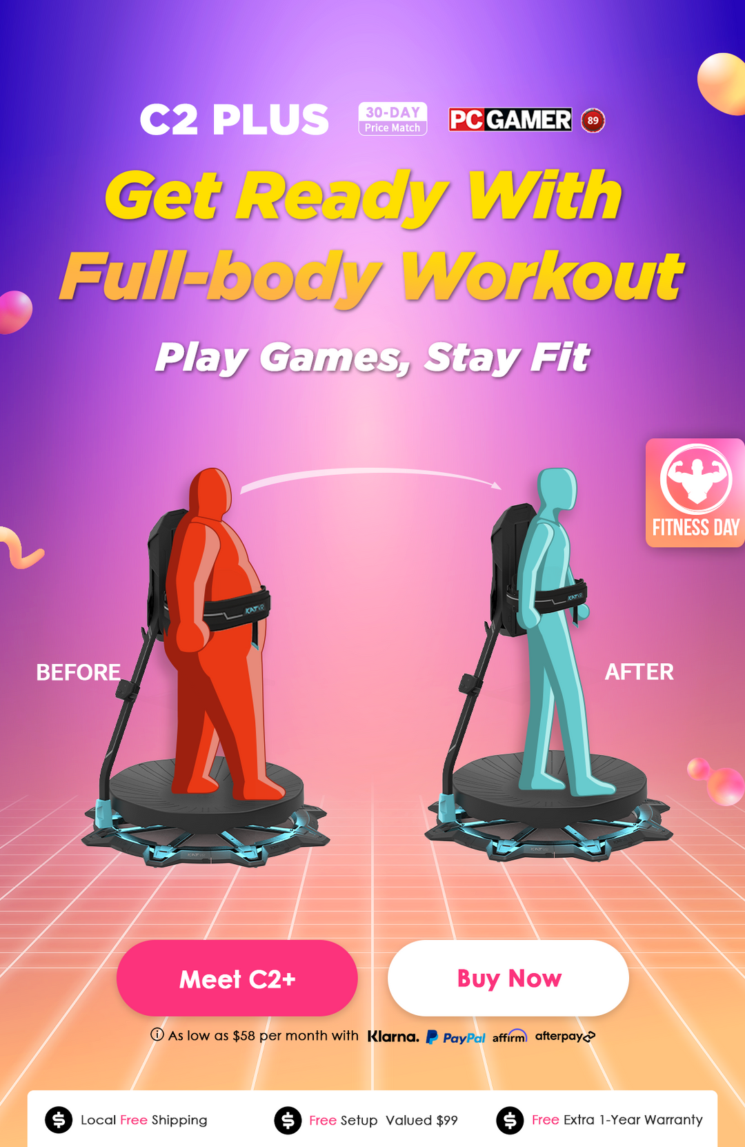 KAT Walk C 2 - Second-Generation Personal VR Treadmill – KATVR