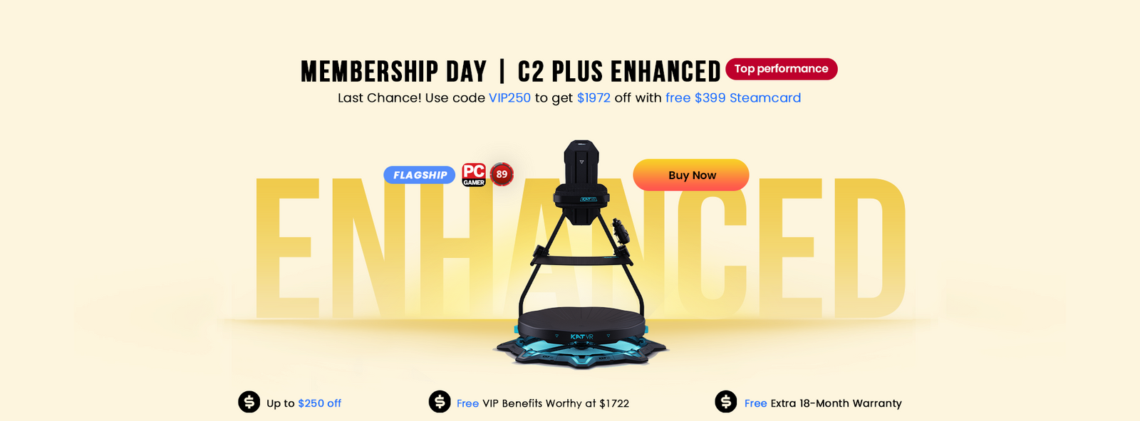 KAT Walk C2 Plus Enhanced VR Treadmill