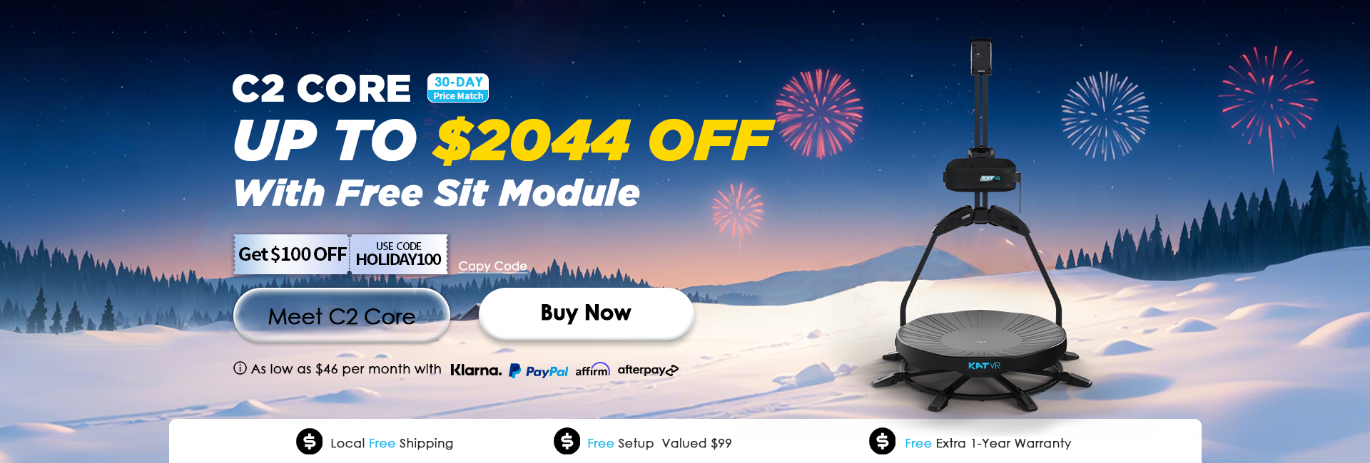 KAT Walk C 2 Core - Most Available VR Treadmill | Walk Into VR – KATVR