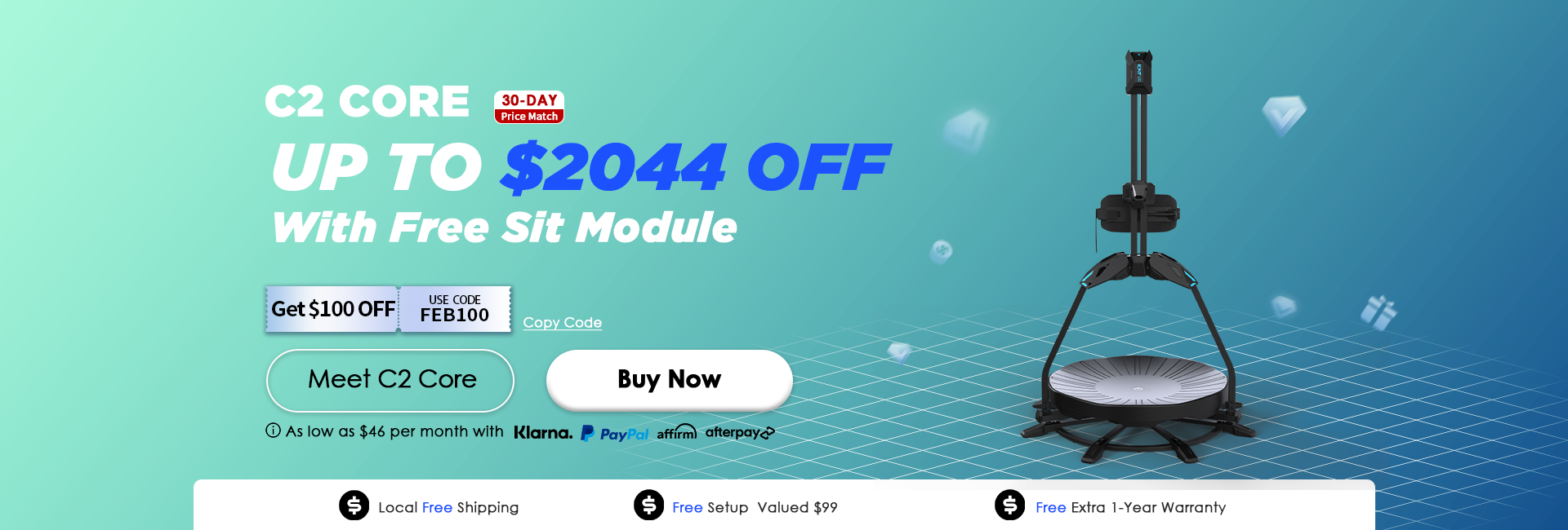 KAT Walk C 2 Core - Most Available VR Treadmill | Walk Into VR – KATVR