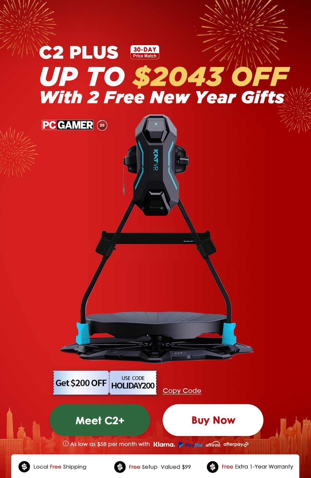 KAT Walk C 2 - Second-Generation Personal VR Treadmill – KATVR